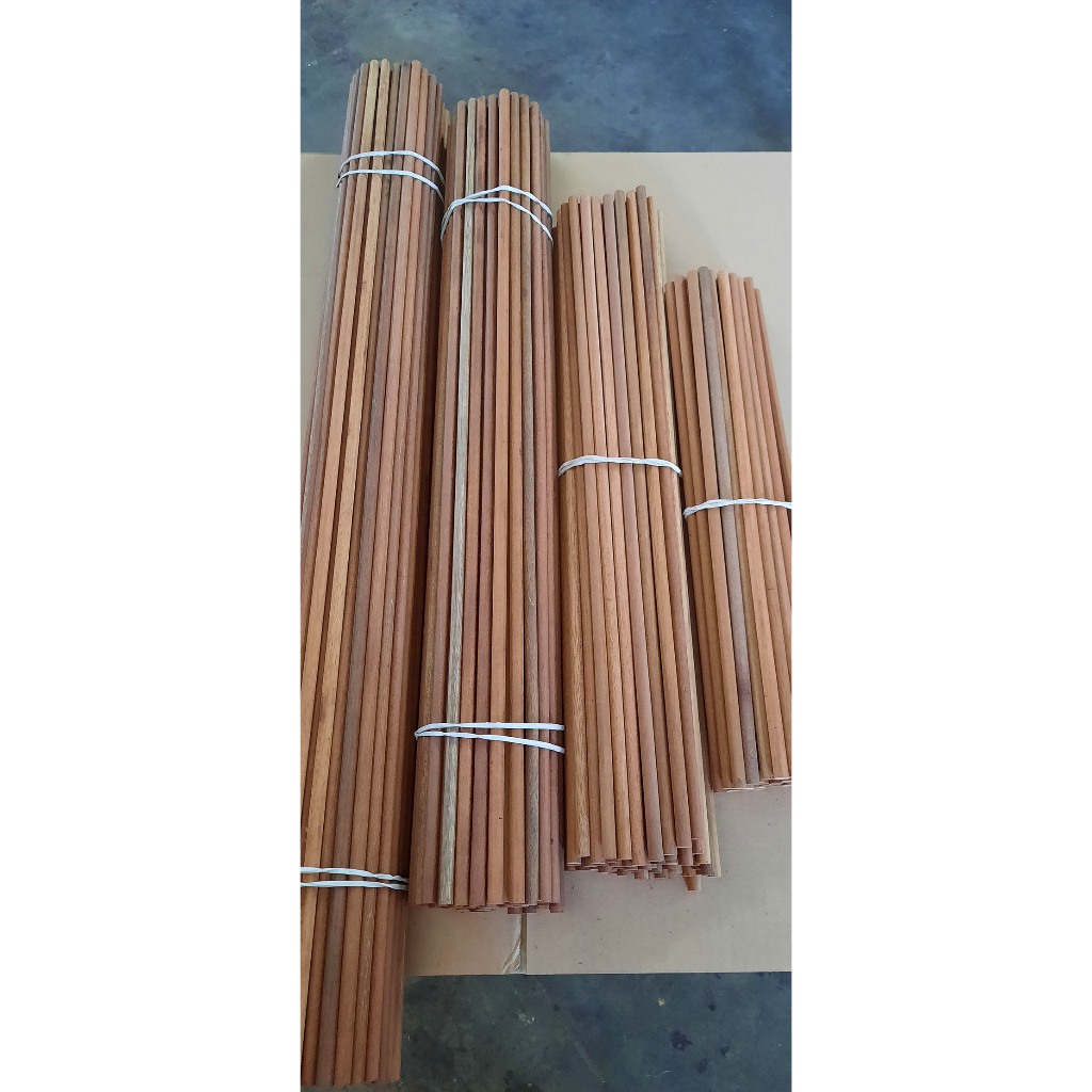 Extra Long Round Wooden Meranti Stick Wood Dowel DIY Arts Craft ...