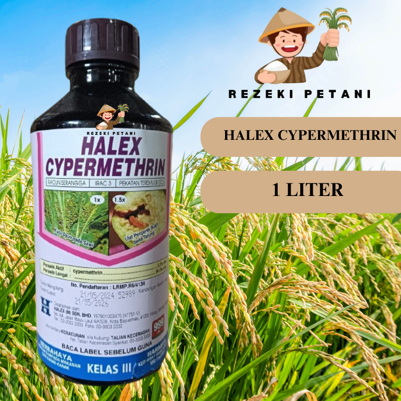 [ORIGINAL] 1L HALEX CYPERMETHRIN 5.5% Sama Hextar/CMC/Cyper/Kencis/Certin 550/Cymerin Racun ...