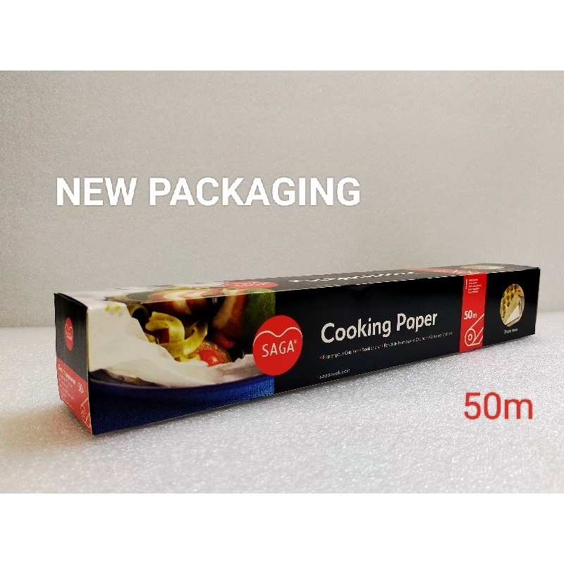 50m Saga Europe non-stick Baking/Cooking Multipurpose Parchment Paper ...