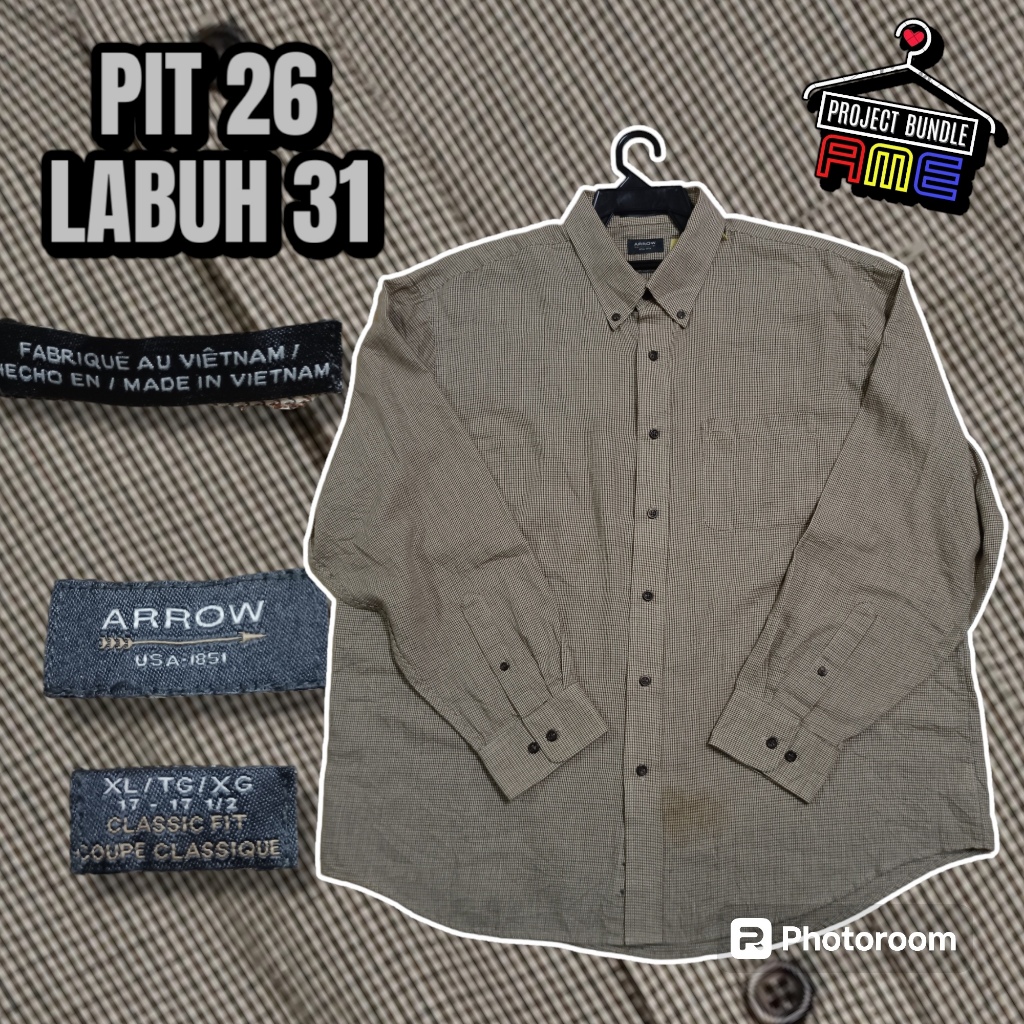 Kemeja Shirt Bigsize Oversize 2XL (Pit 26 Ukuran Dada 52 inch) | Shopee ...