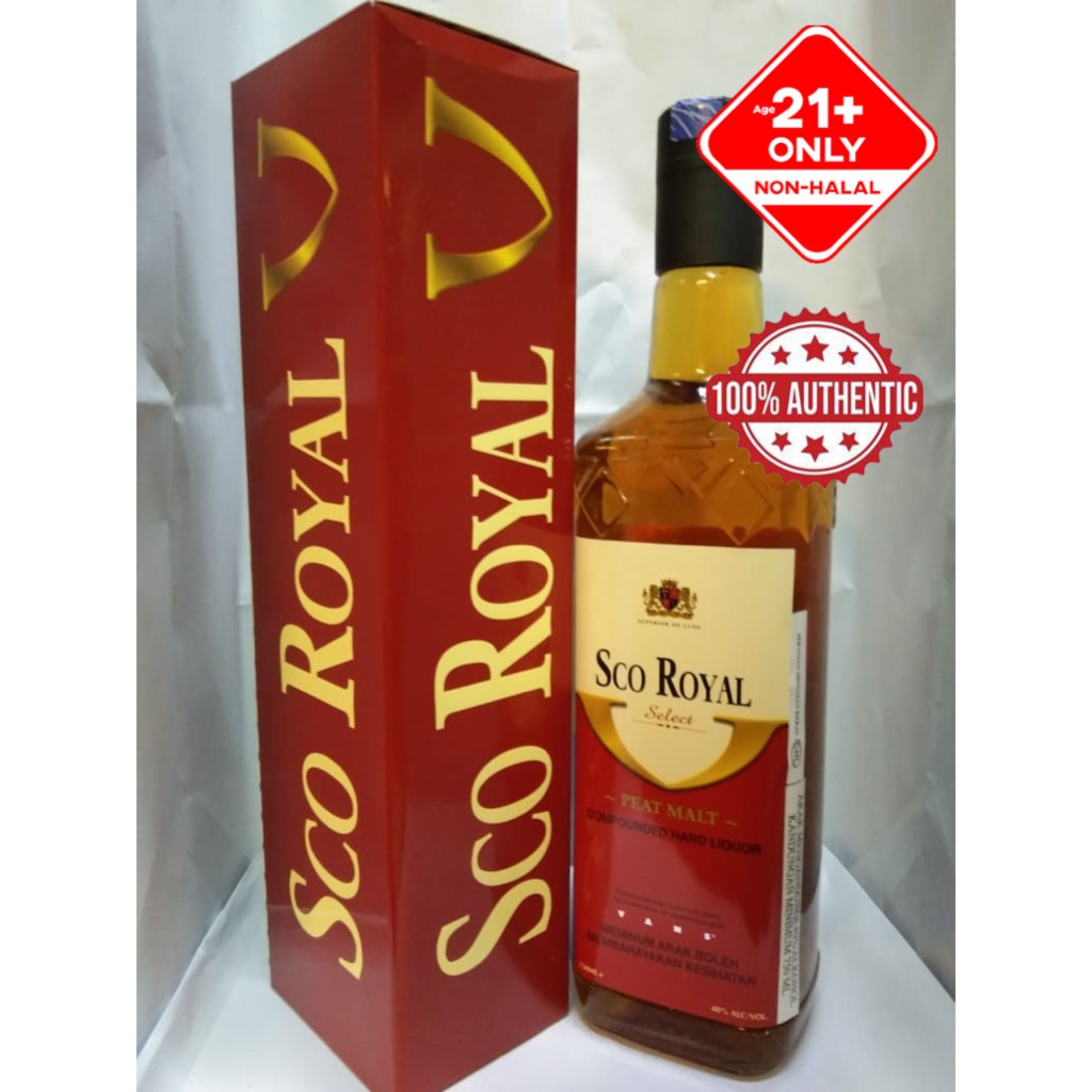 WHISKEY Sco Royal V Select Finest Blended Malt 750ml NON-HALAL | Shopee ...