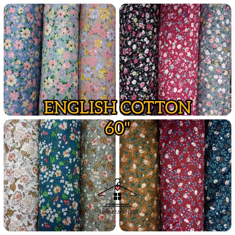 🔥NEW ARRIVEL🔥ENGLISH COTTON CORAK BUNGA PENUH BIDANG 60 INCI( HARGA PER ...