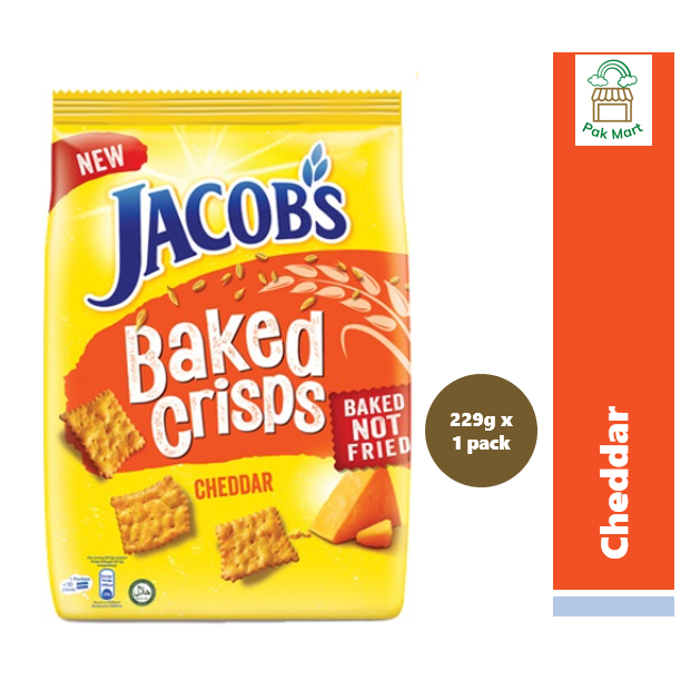 (Halal) Jacob's Baked Crisps Cheddar (229g) | Shopee Malaysia