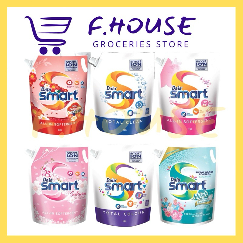Daia Smart Concentrated Liquid Detergent Refill (1.5/1.7kg) | Shopee Malaysia