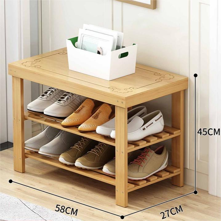 Shoe Rack Shoe Changing Bench Wooden Shoe Storage Chair Wooden Shoe ...