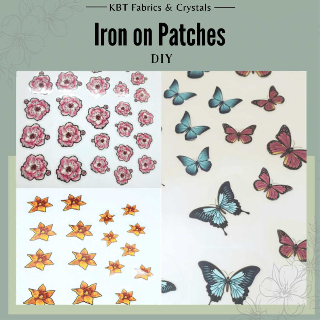 Iron on Butterfly Flower Patches Bunga DIY untuk Baju Fashion Tudung ...