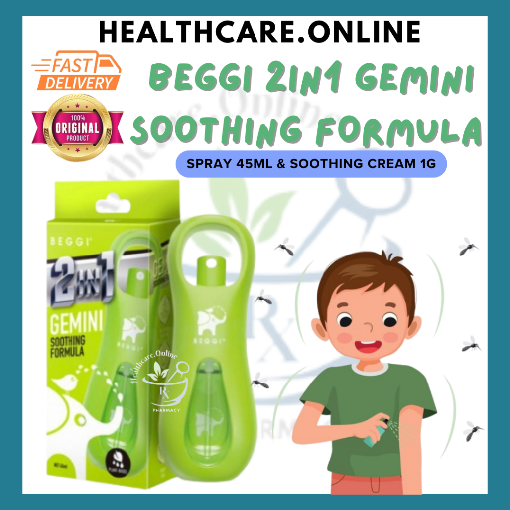 BEGGI 2 IN 1 GEMINI SOOTHING FORMULA 45ML [ SOOTHING SPRAY 45ML ...