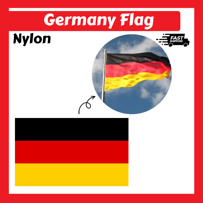 Germany National Flag / 3x5ft 90x150cm / Germany Flag / Bendera Negara ...