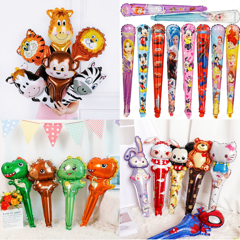 1pcs Cartoon Hand Held Stick Bat Foil Balloon Children Kids Party ...