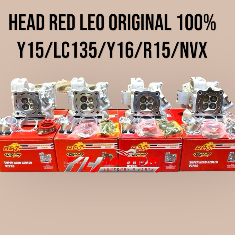 Head red leo super head LC135 Y15ZR Y16ZR 19/22 20/23 22/25 23/26 24/27 ...