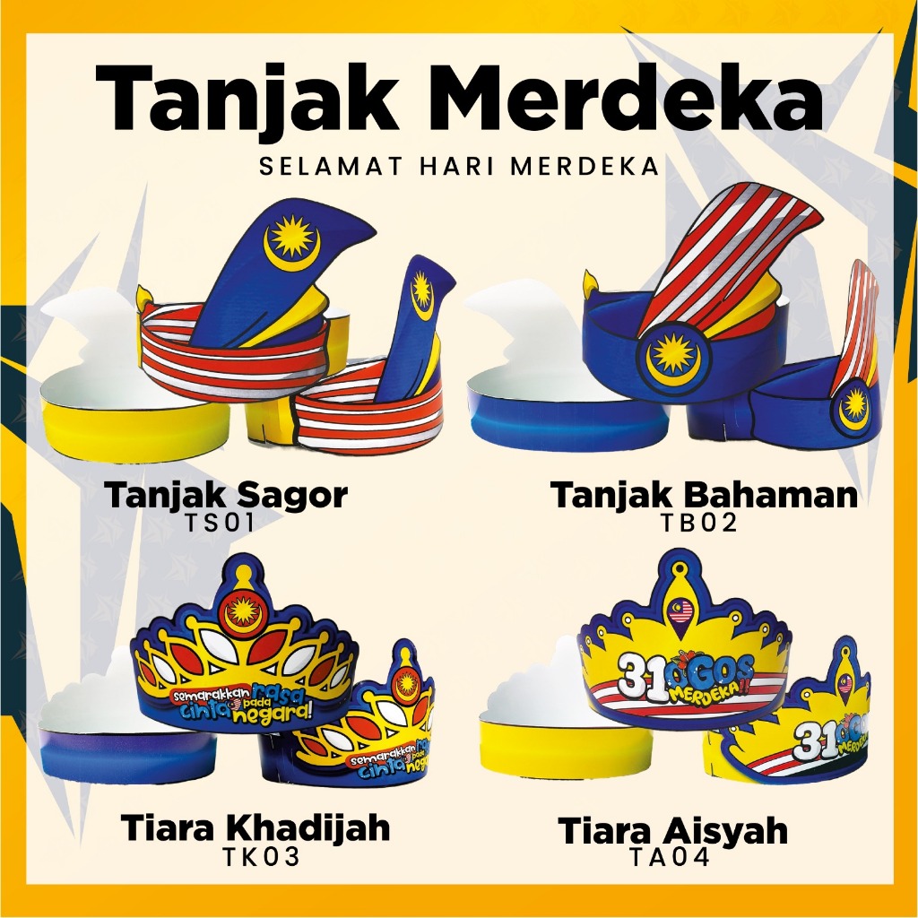Tanjak Kertas 2024 Aksesori Merdeka Tengolok Budak kanak-kanak Medeka ...