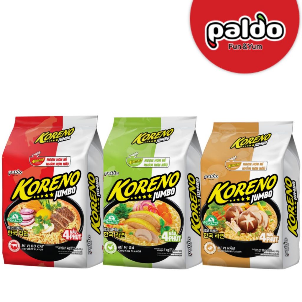 Ready Stock / 10 pcs Jumbo Pack Korea Ramen Paldo Beef/Chicken/Mushroom ...