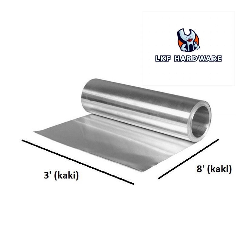 3FT x 8FT Galvanized Iron Metal Zinc Plain Sheet Coil / #35 (0.21mm ...