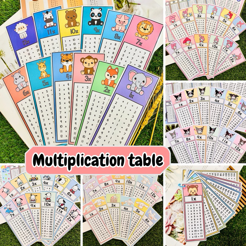 106 Multiplication Table Card·1-12乘法表教材】Busy Book｜Montessori Early ...