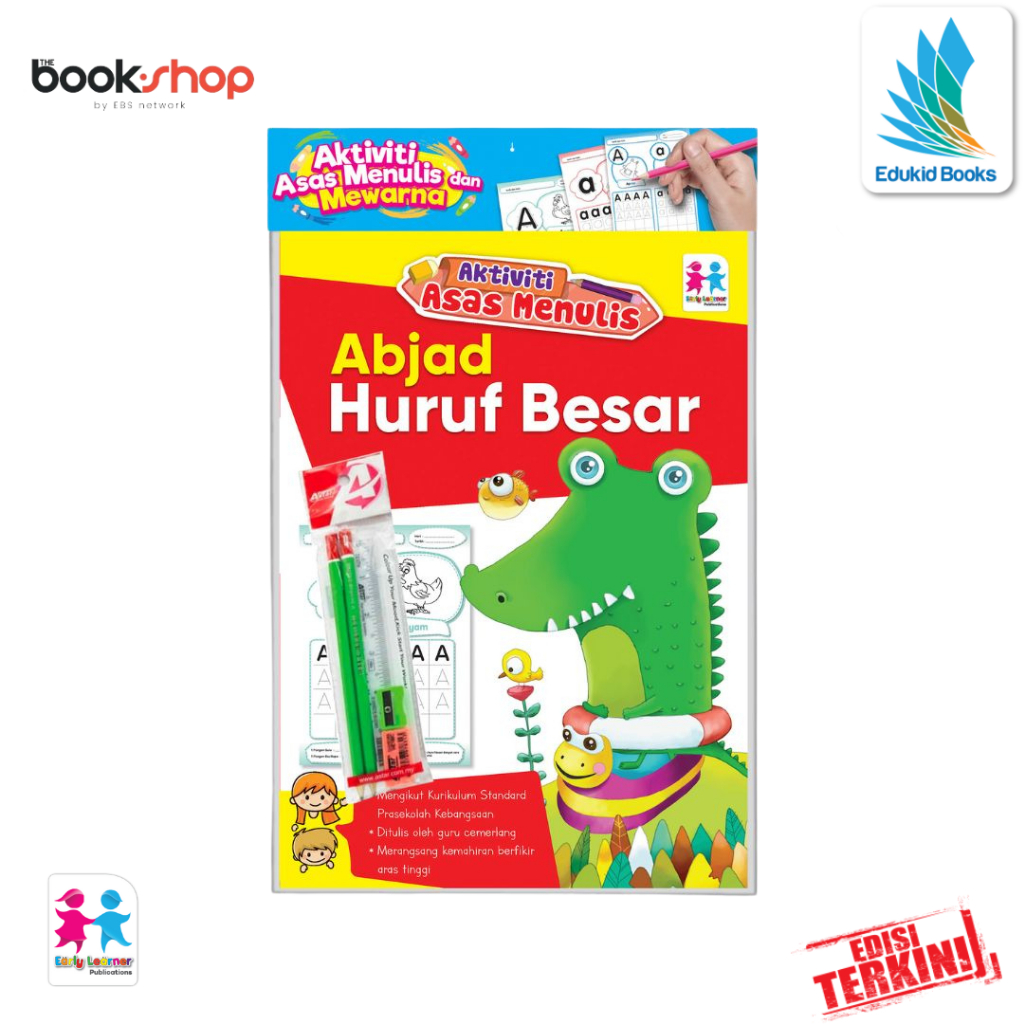 SET Buku Aktiviti - Abjad Huruf Besar - Aktiviti Asas Menulis - Menulis ...