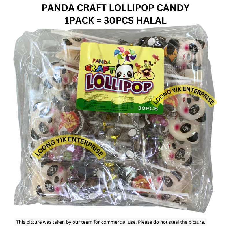PANDA CRAFT LOLLIPOP CANDY 30PCS HALAL | Shopee Malaysia