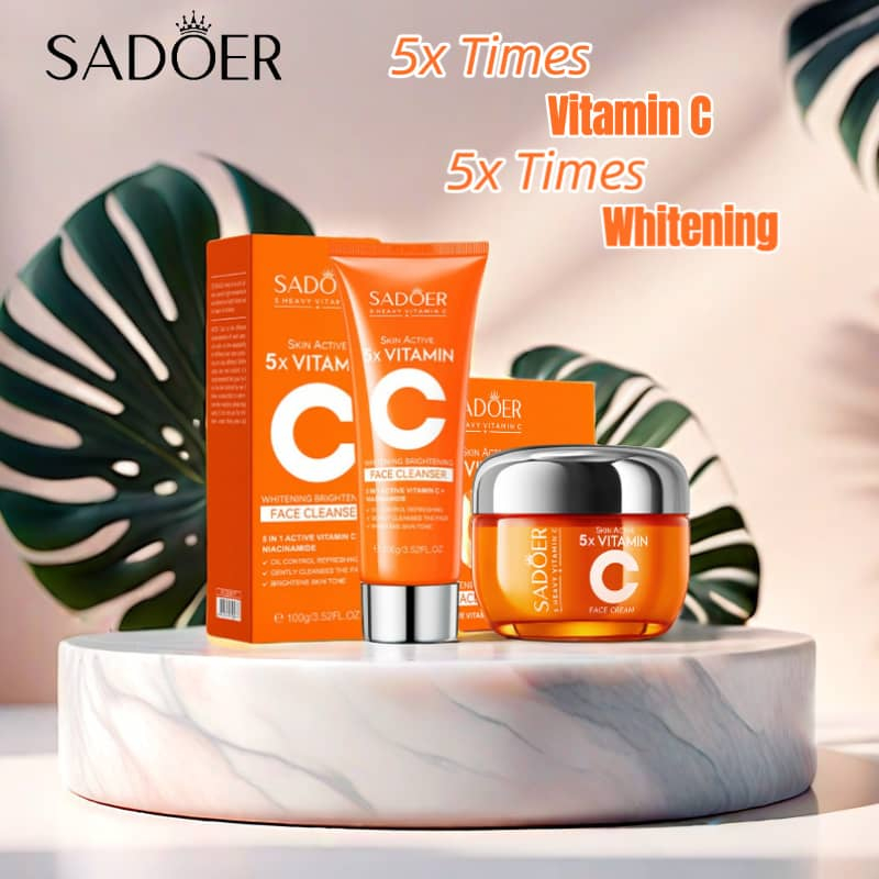 SADOER 2 IN 1 5x Heavy Vitamin C Whitening Skin Active Set 100ml+50g | Shopee Malaysia