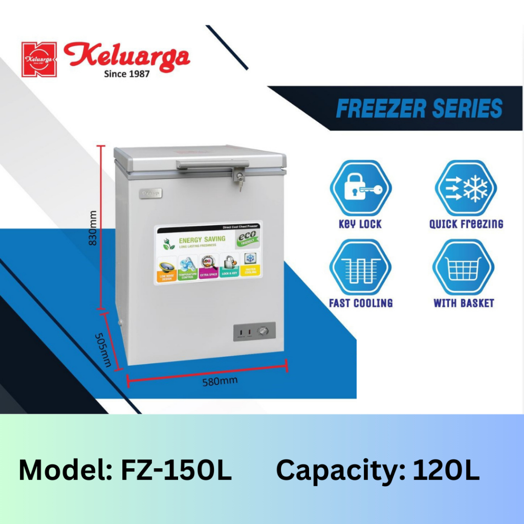 Keluarga 120L freezer (FZ-150L) | Shopee Malaysia