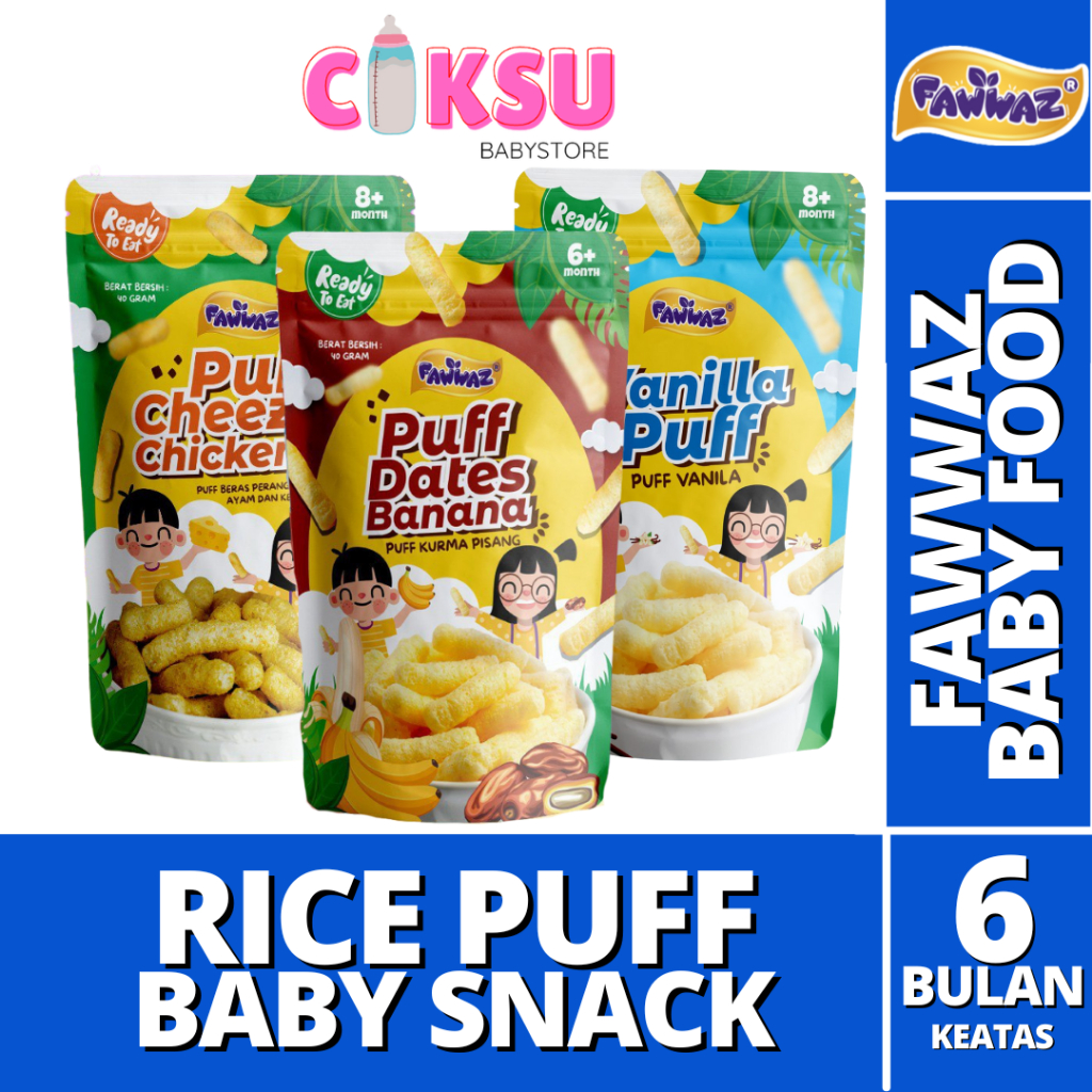 Baby Snack Rice Puff Fawwaz Baby Food Snek Makanan Bayi 8 Bulan ...