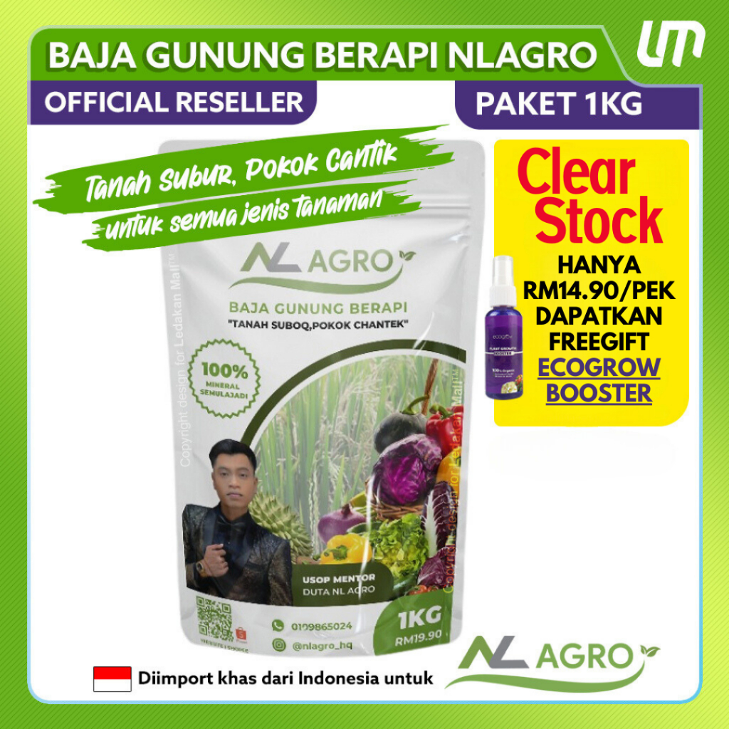 Clear Stock Baja Gunung Berapi NLAgro (1KG) Zeolite Granulate 100% Baja ...