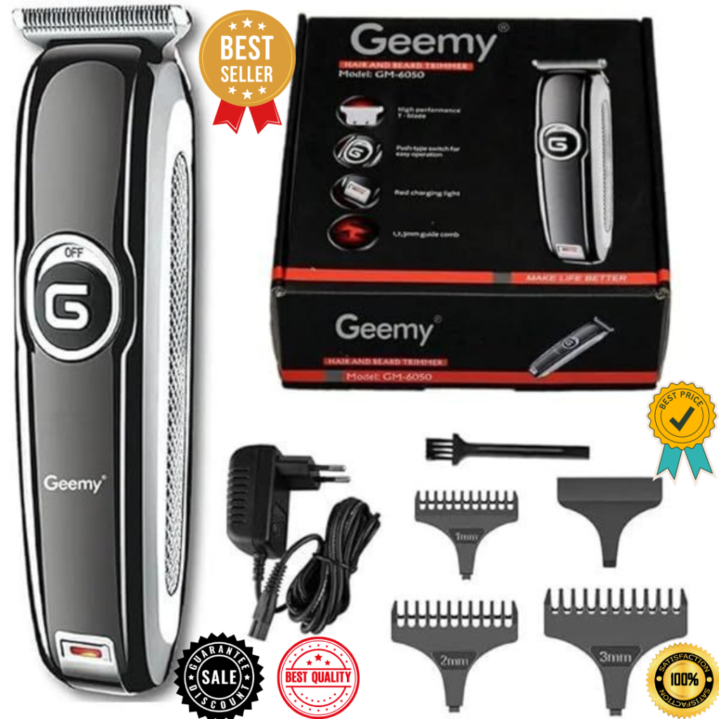 New 100% Original Geemy Gm-6050 Original Rechargeable Hair Clipper Hair ...