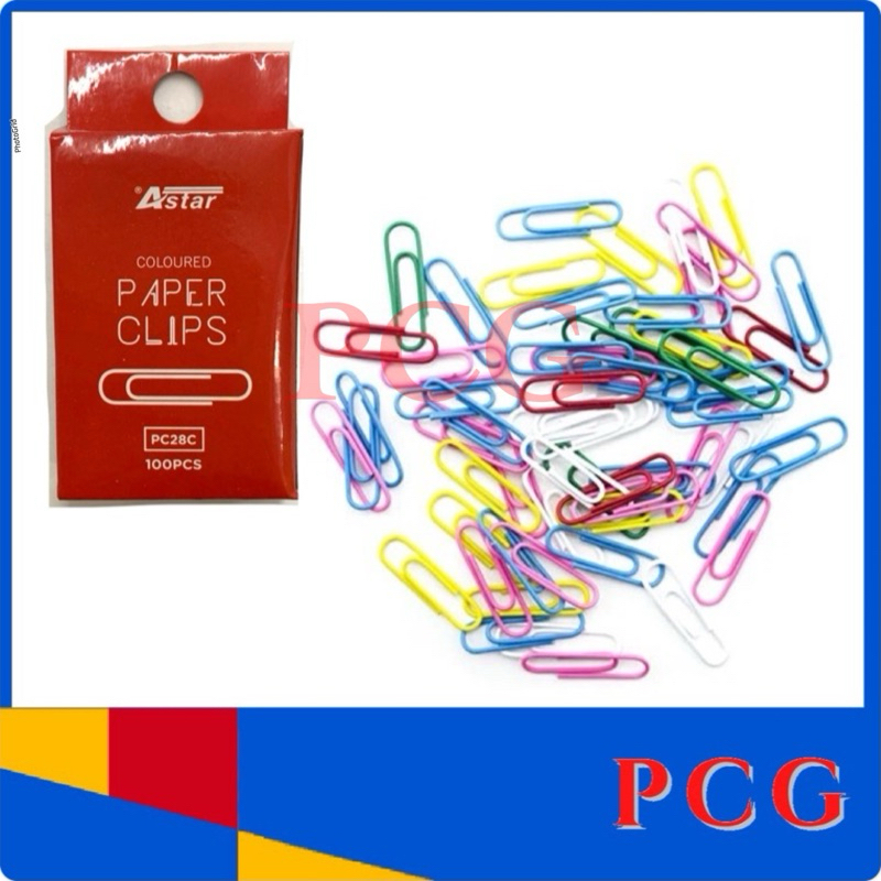 ASTAR PAPER CLIPS COLOUR PC28C 28MM (100pcs)/ Klip kertas | Shopee Malaysia