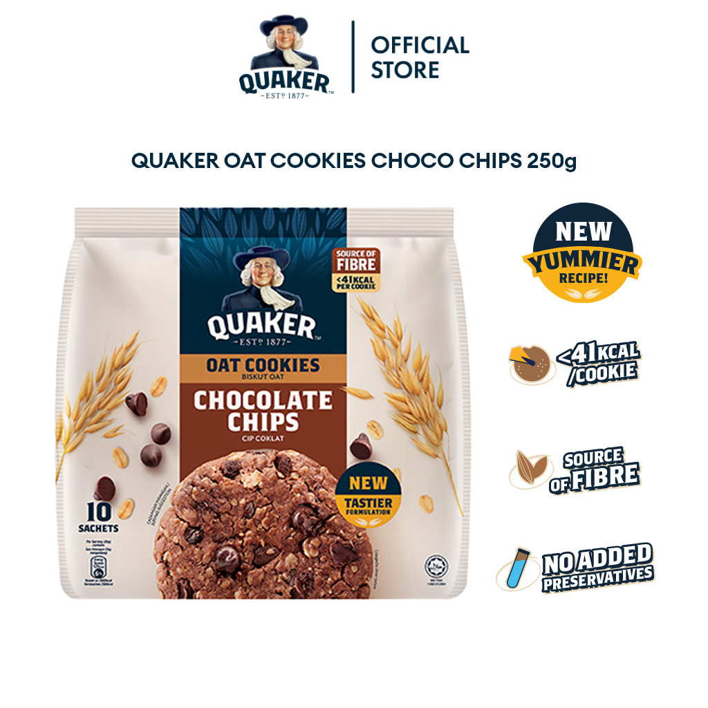 Quaker Oat Cookies - Chocolate Chips (250g) / Quaker Biskut Oat - Cip ...