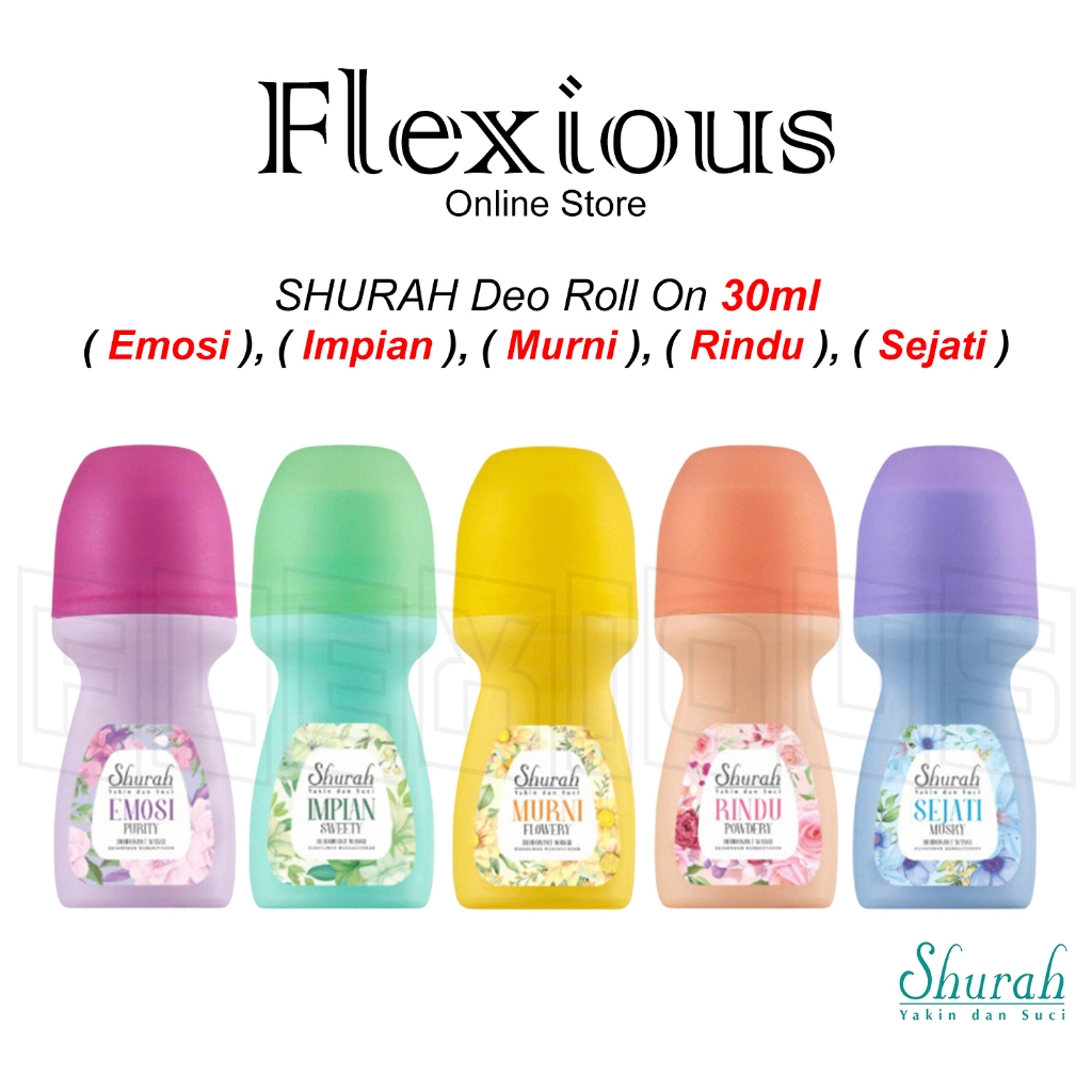 *SHURAH* Deodorant Wangi Roll on 30ml ( Emosi ), ( Murni ), ( Rindu ...