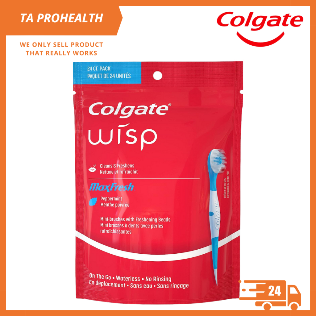 Colgate Wisp Max Fresh Peppermint Disposable Mini Travel Toothbrushes ...