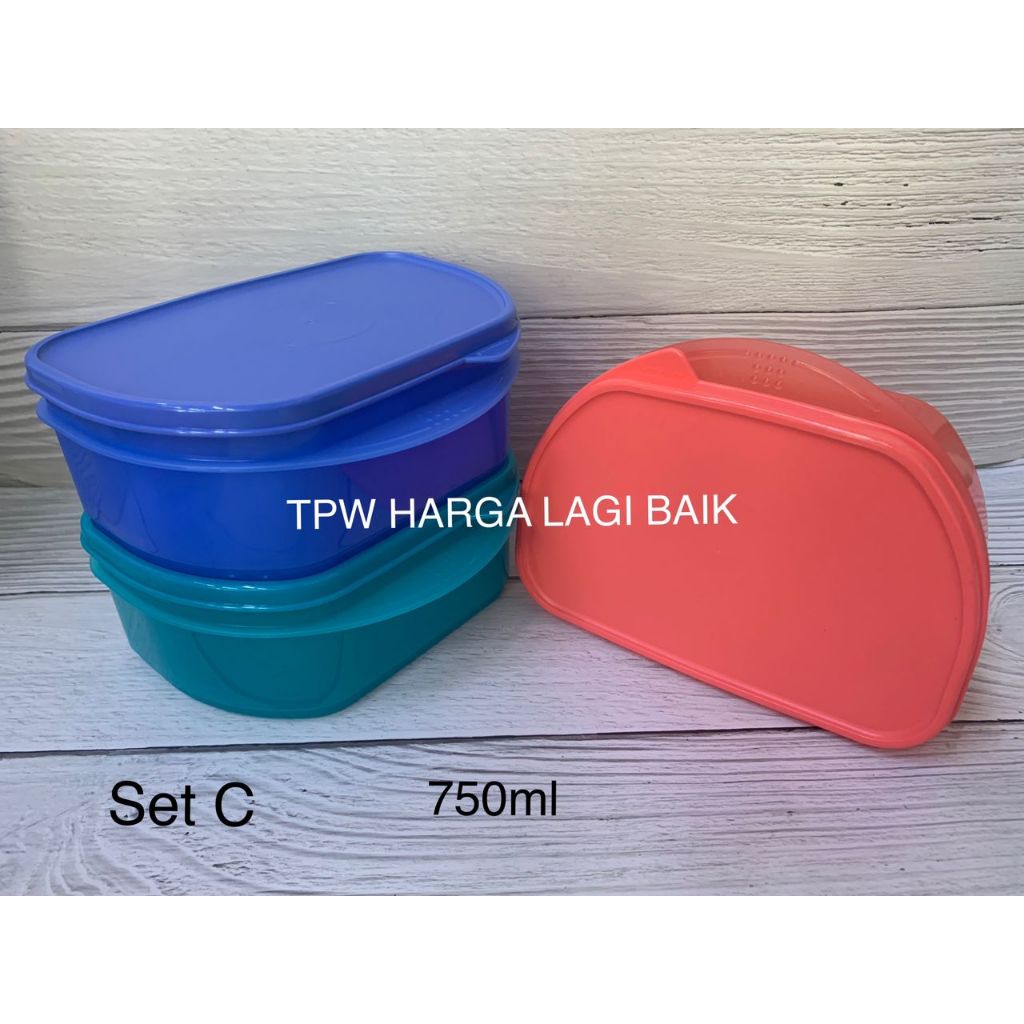 Tupperware Cool Stackable Set 750ml (4pcs) | Shopee Malaysia