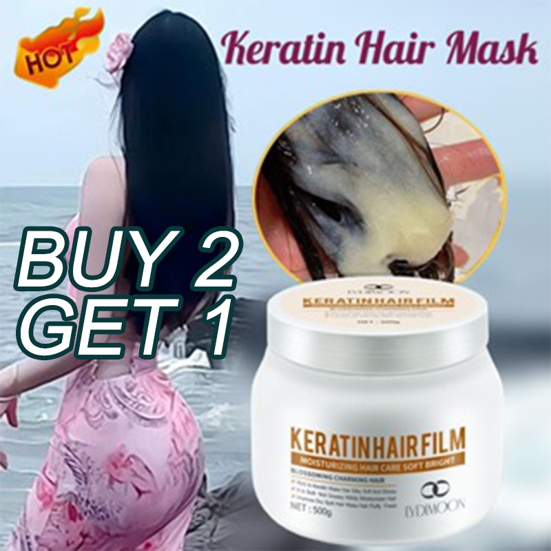 hairmask-keratin hair treatment mask Membaiki rambut melembapkan smooth ...