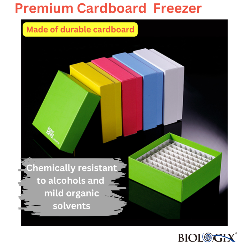 BIOLOGIX 2 inch Premium Cardboard Freezer Boxes (100-well/ 81-well) [5 ...