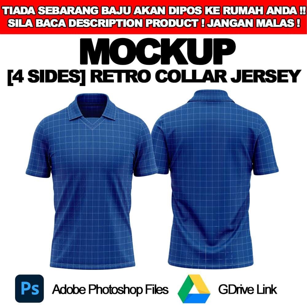 Retro Collar Jersey Mockup For Photoshop | Shopee Malaysia