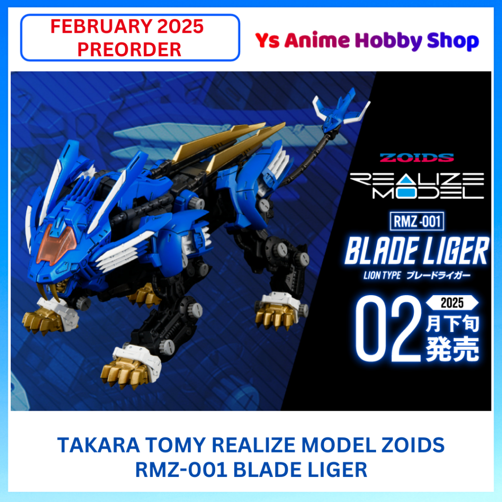 【Februari 2025 PREORDER】Takara Tomy REALIZE MODEL ZOIDS RMZ-001 BLADE LIGER MECHA MODEL KITS ...