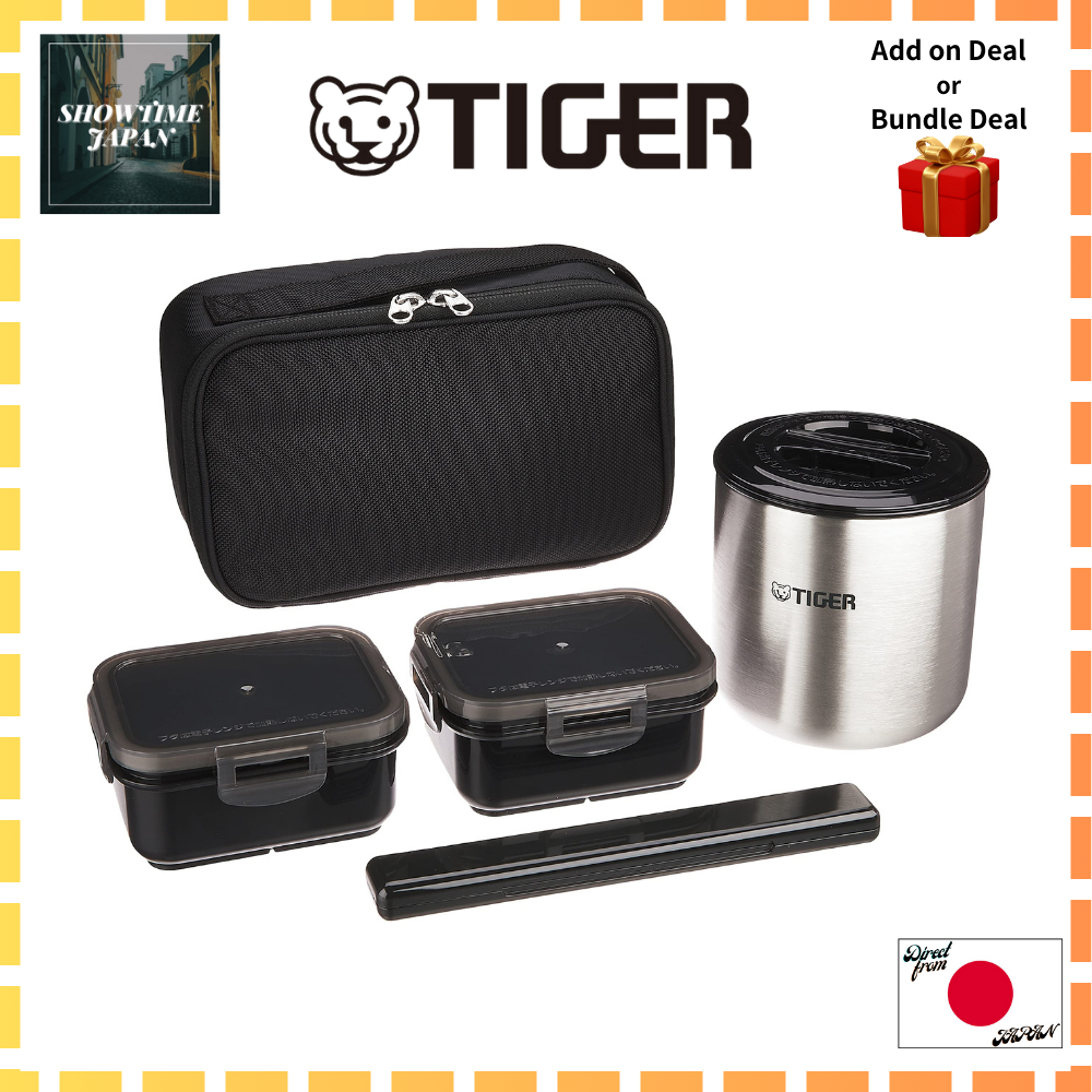 Tiger Thermos Insulated Lunch Box Stainless Steel Lunch Jar Holds 2.3 ...