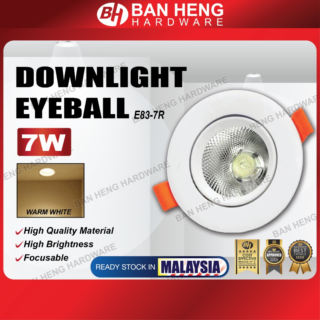 7W LED Eye ball LED Recessed Eyeball Spotlight Round LED Downlight Spot ...