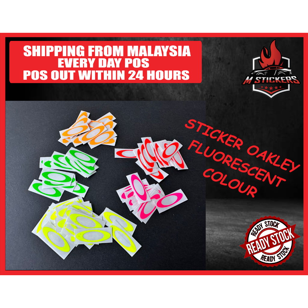 OAKLEY Sticker motor sticker FLUORESCENT COLOUR | Shopee Malaysia