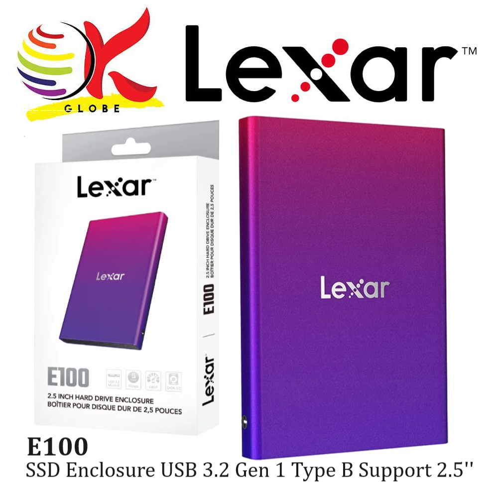 LEXAR E100 2.5'' SSD ENCLOSURE USB 3.2 GEN 1 TYPE B SUPPORT 2.5 INCH ...