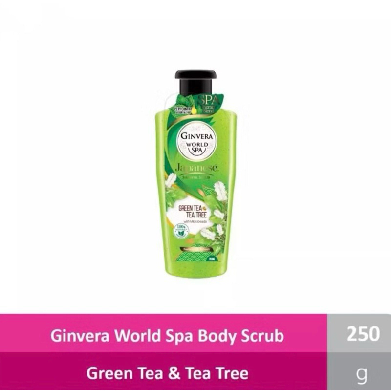 Ginvera World Spa Green Tea & Tea Tree Shower Scrub 250 ML | Shopee ...