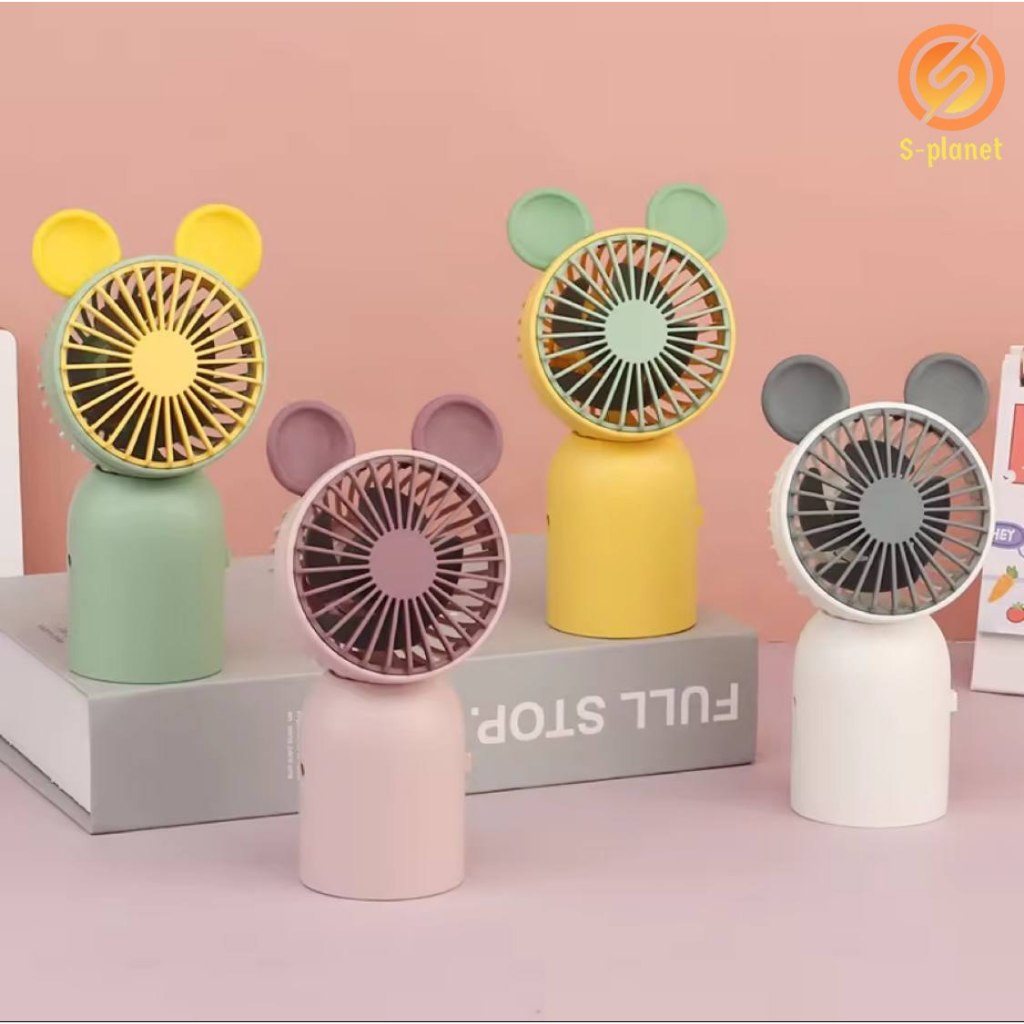 MOUSE Portable Hand Table Mini Clip Fan USB Charge Battery Desk Cooling ...