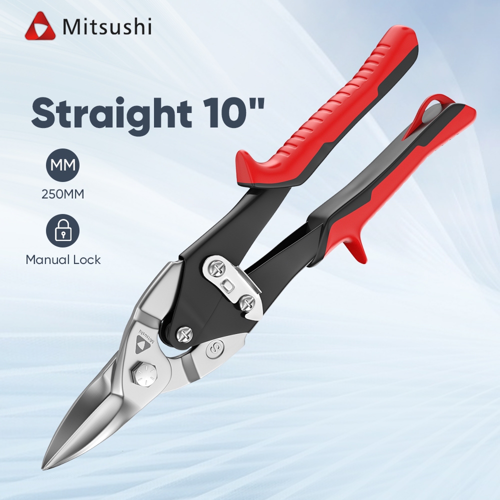 Mitsushi Aviation Tin Snips Cutter 10 Inches Straight Snipper Cutting ...