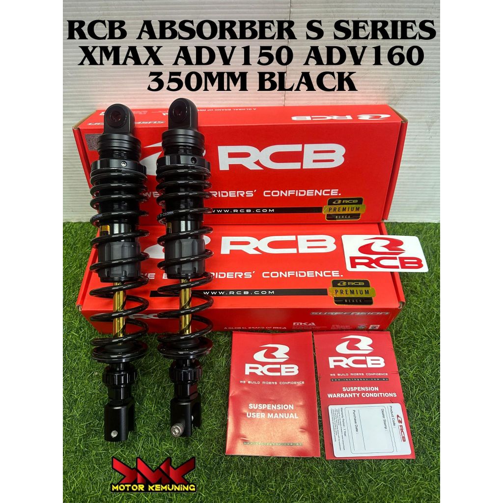 RCB ABSORBER S SERIES XMAX ADV150 ADV160 GOLD BLACK 350MM S-SERIES ...