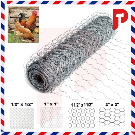 Chicken Netting 🔥 Ready Stocks 🔥 Galvanised Hexagonal Iron Wire Netting ...