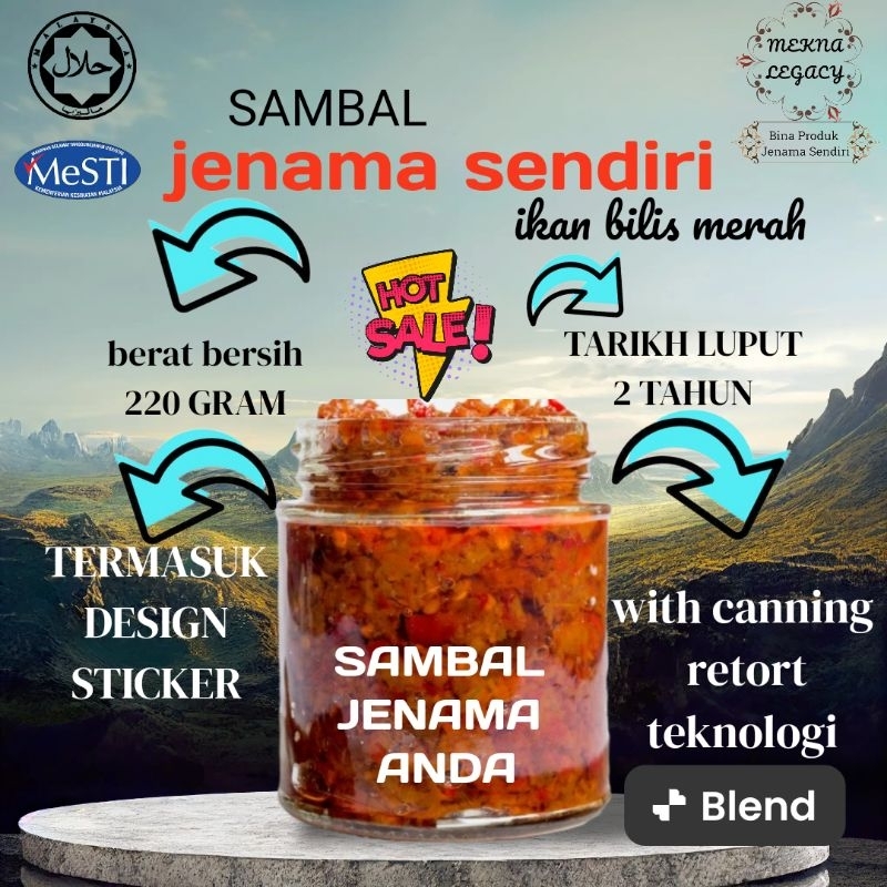 sambal bilis merah jenama sendiri (100 botol) | Shopee Malaysia