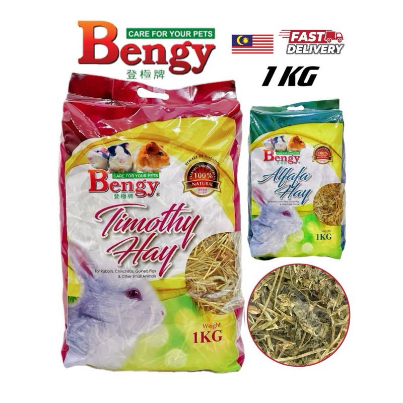 Bengy Brand Timothy Hay Alfalfa Hay 1kg For Rabbit Rumput Rabbit ...