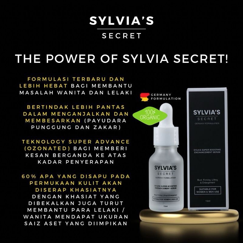 NEW Sylvia's Secret SUPER BOOSTING 5.0 ORIGINAL | 15ml khas untuk membesarkan saiz payudara dan ...