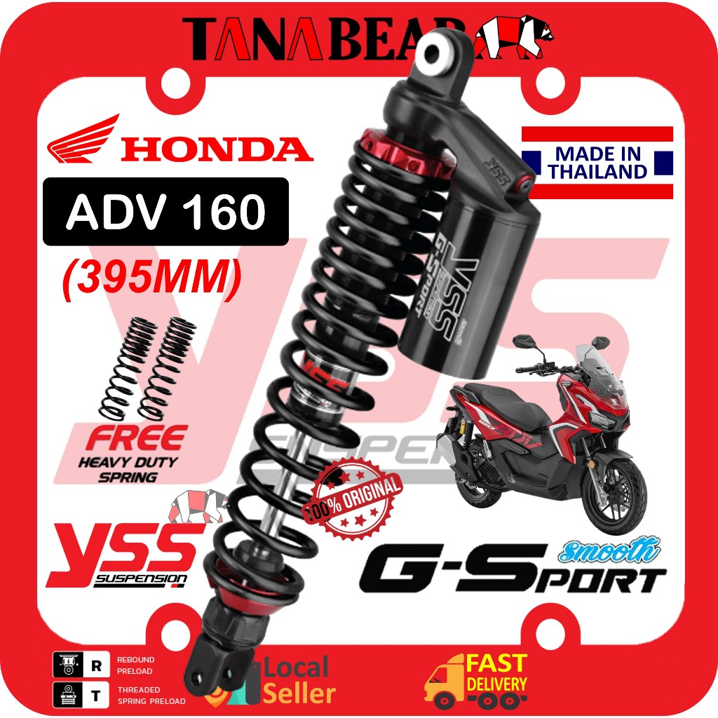YSS ADV160 (395MM) GSport [Free Heavy Duty Spring] adjustable absorber ...