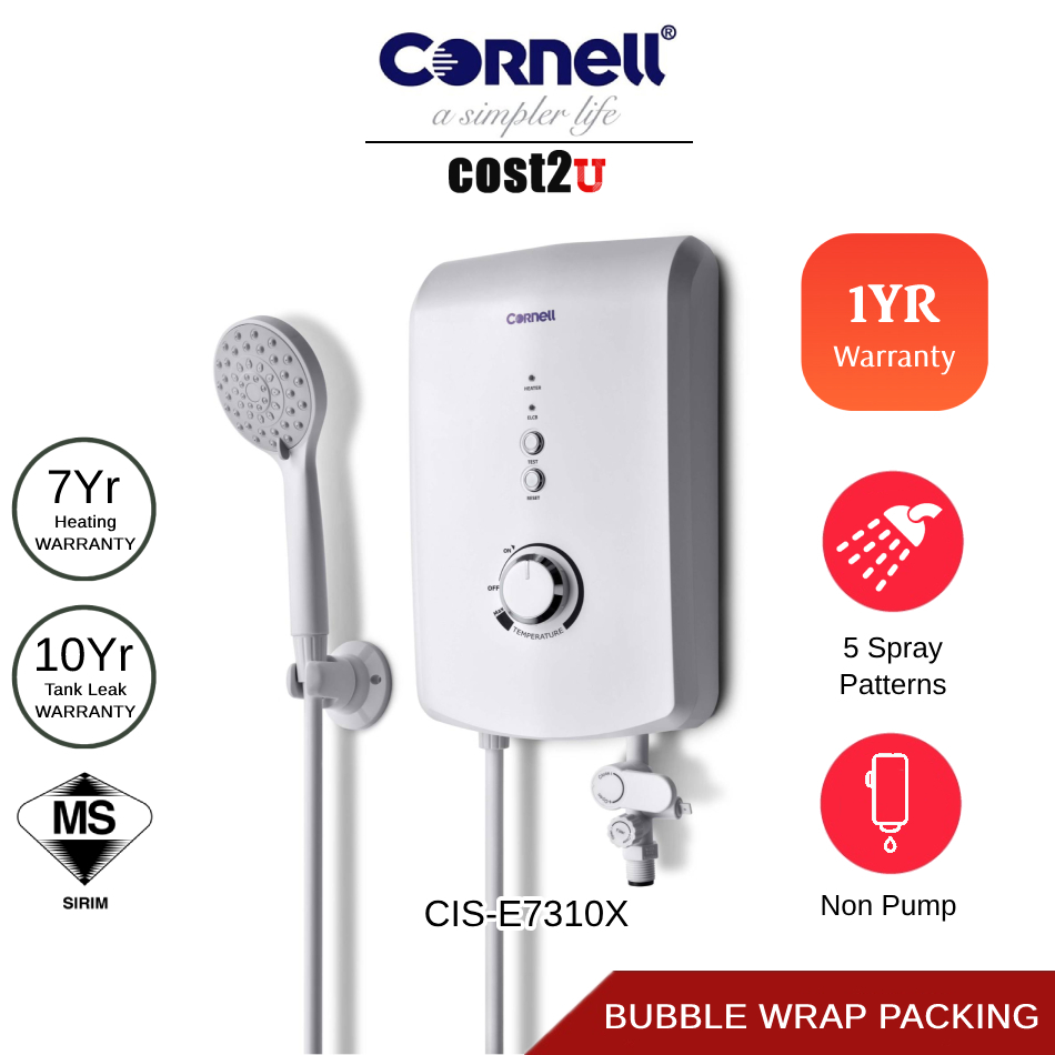 Cornell Instant Shower Heater (NO PUMP) | CIS-E7310X (Water Heater Home Shower Air Panas Mandi ...