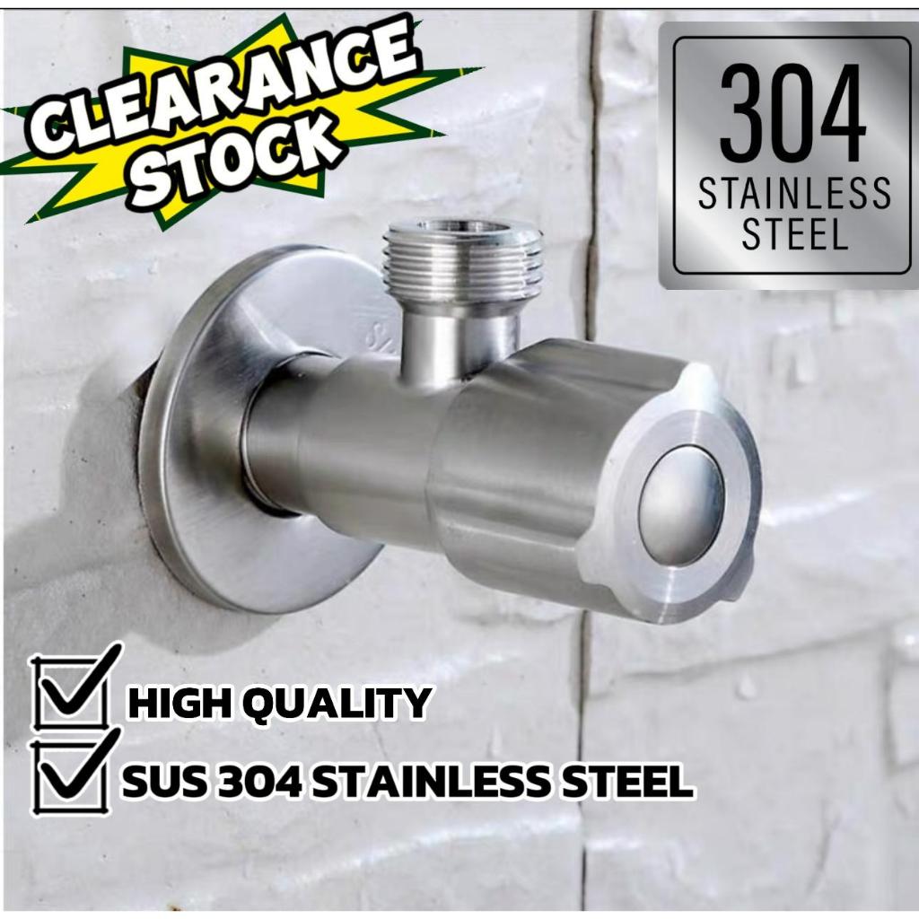 CLEARANCE STOCK 🔥🔥 SUS 304 BATHROOM ANGLE VALVE 1 /2” X 1/2” STAINLESS ...