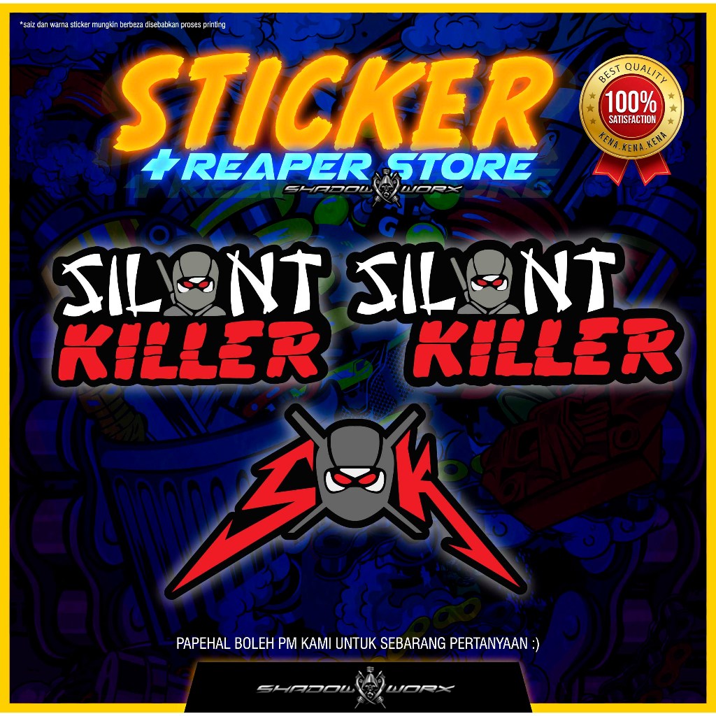 Sticker Silent Killer / Silent Killer Logo Pantul Cahaya | Shopee Malaysia